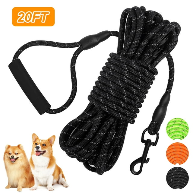 Vivifying 20ft Reflective Long Dog Leash, Floating Design with Soft ...