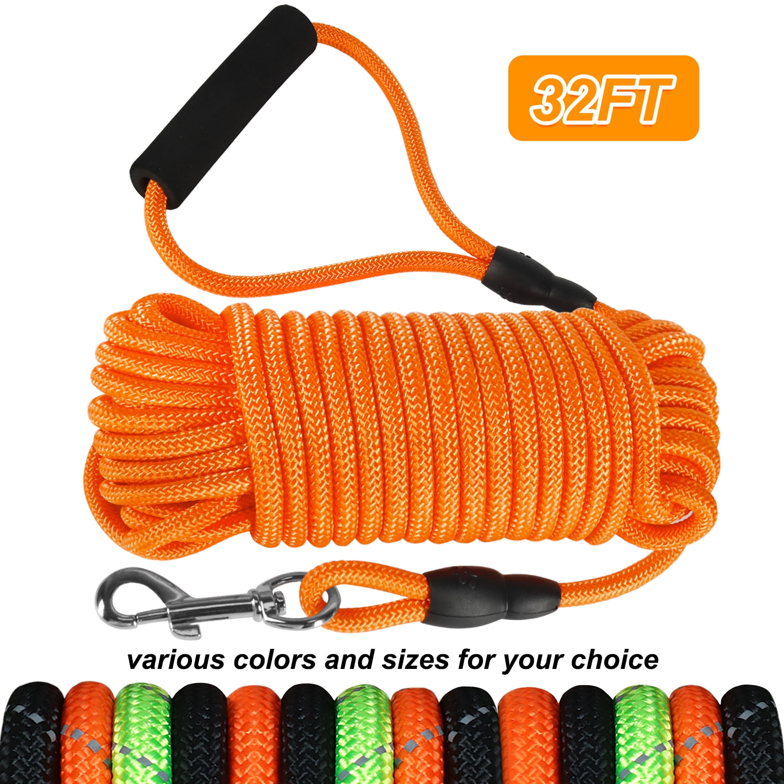 Vivifying Long Dog Leash, 32ft Floating Dog Training Leash, Check Cord ...