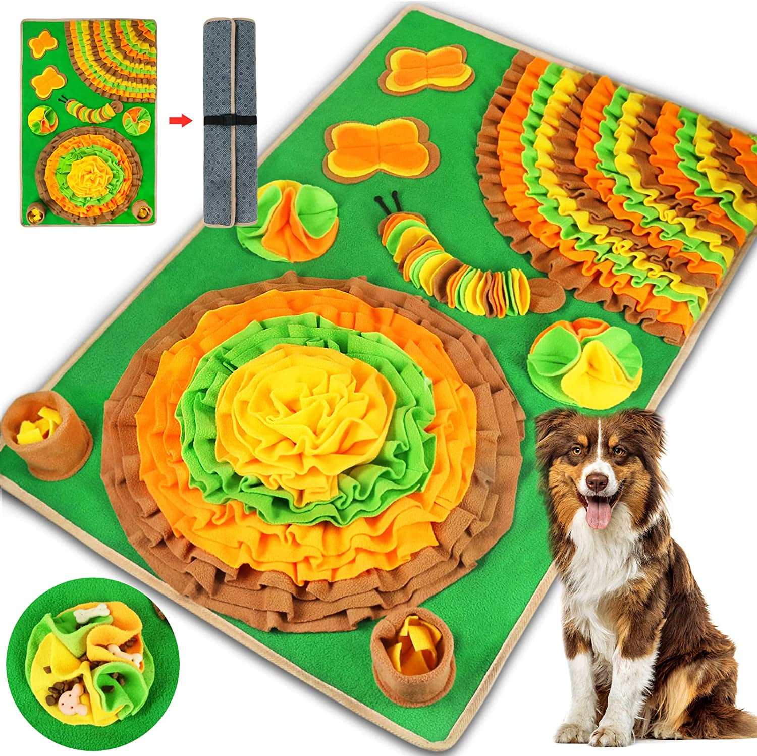 "Vivifying Washable Snuffle Mat for Dogs, 35""×23"" Interactive Pet Mat ...