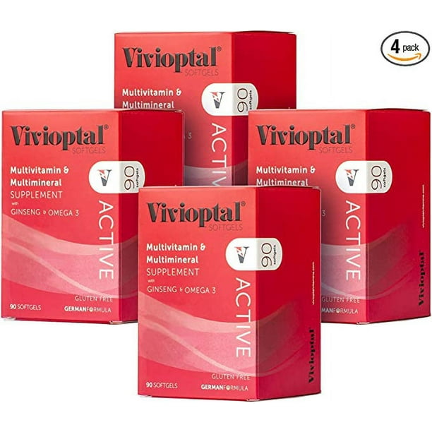 Vivioptal Active 1 Year Supply - Multivitamin & Multimineral Supplement ...