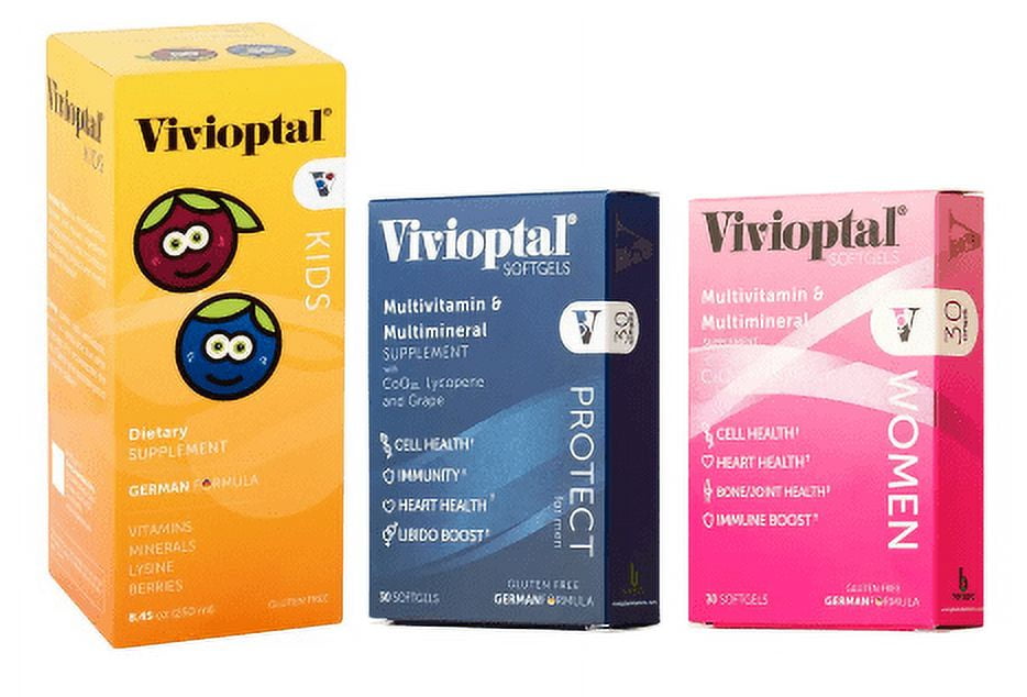 Vivioptal Daily Multivitamins with CoQ10 and Omega-3 Women & Protect 30 ...