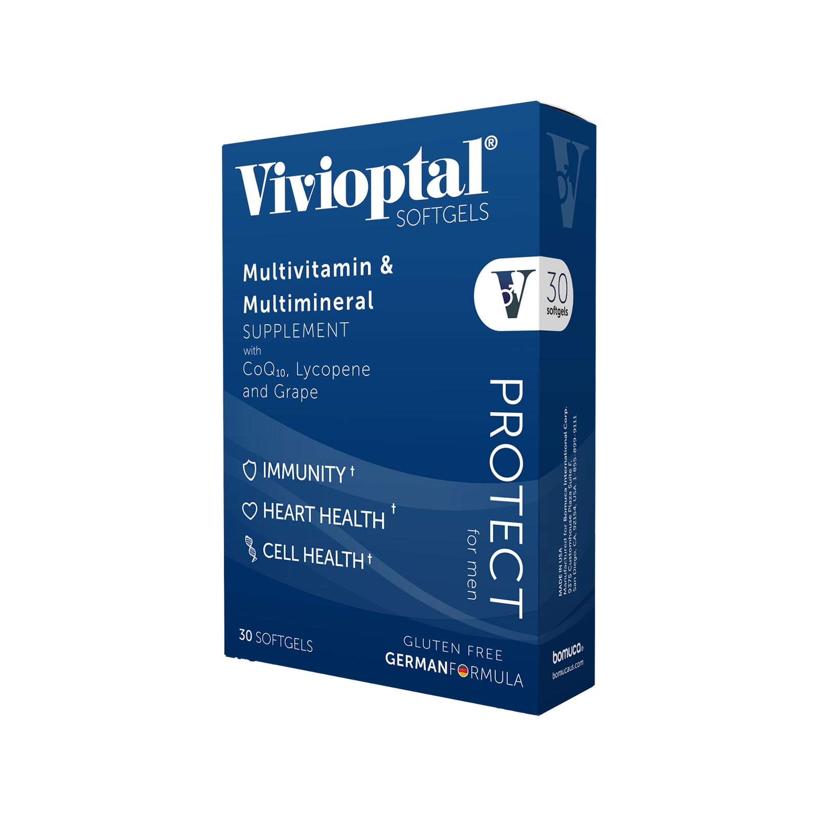 Vivioptal Protect Men's Multivitamin with CoQ10, Lycopene, Resveratrol ...