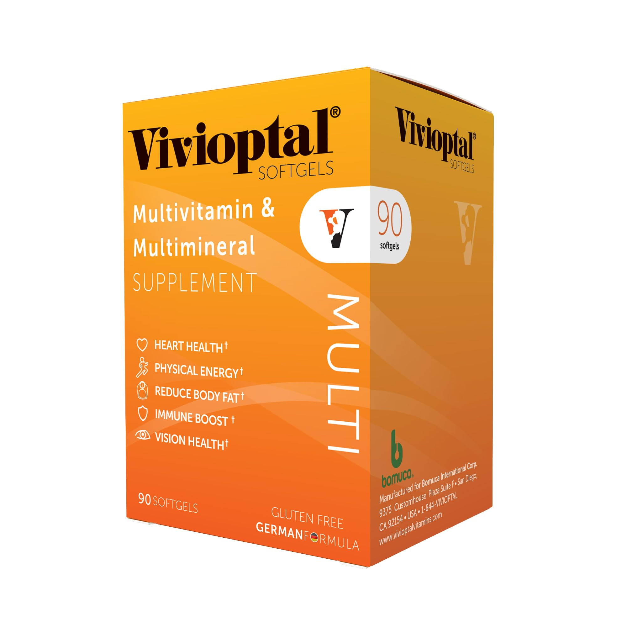 Vivioptal Multi, 90 Softgels, Multivitamin & Multimineral, Gluten Free ...