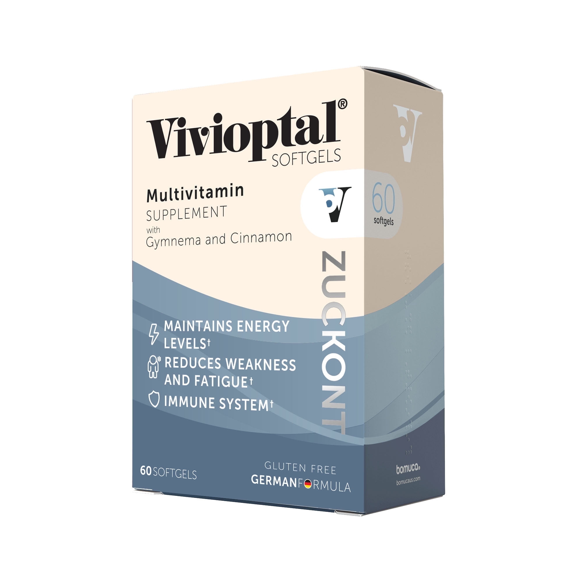 Vivioptal Zuckont Multivitamin, Multimineral Supplement Capsules with ...