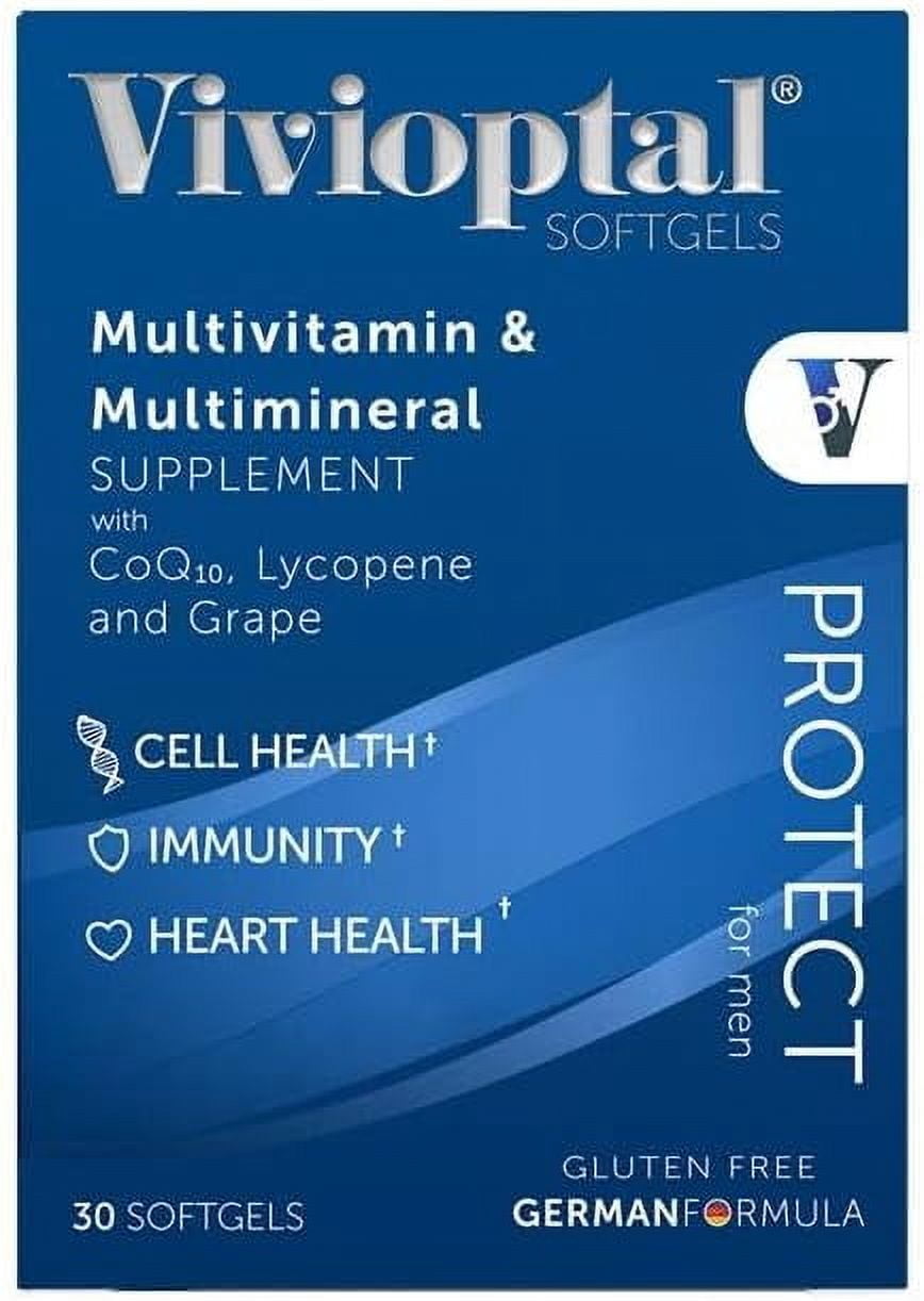 Vivioptal for Men, 30 Capsules, CoQ10, Lycopene & Resveratrol ...