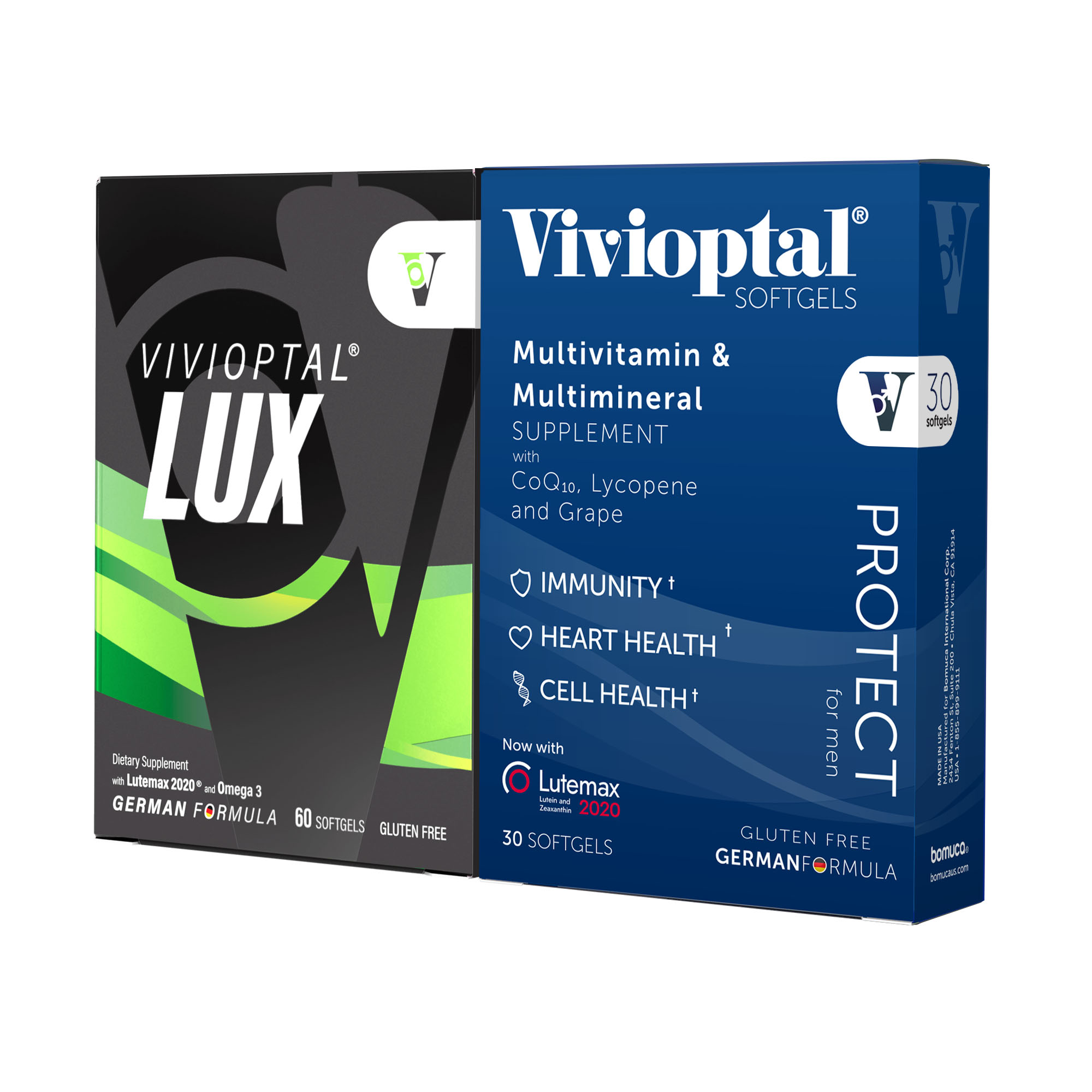 Vivioptal for Men, 30 Softgels + Vivioptal Lux, 60 Softgels ...