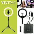 Vivitar 18'' LED Ring Light Kit with 63'' Tripod, Phone Stand ...