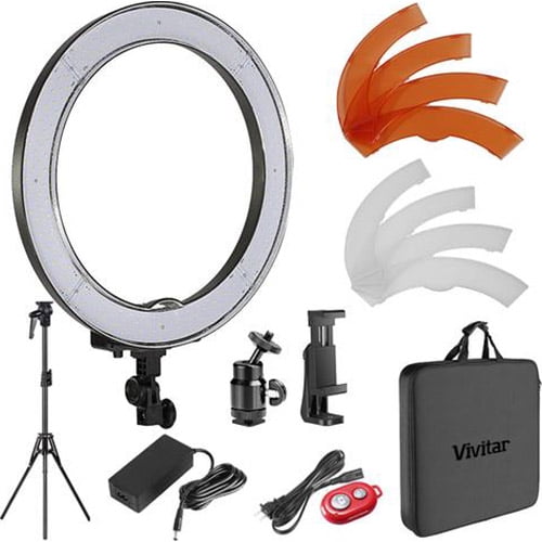 Vivitar 18" Outer Dimmable Surface Mounted LED Ring Light Kit - Walmart.com