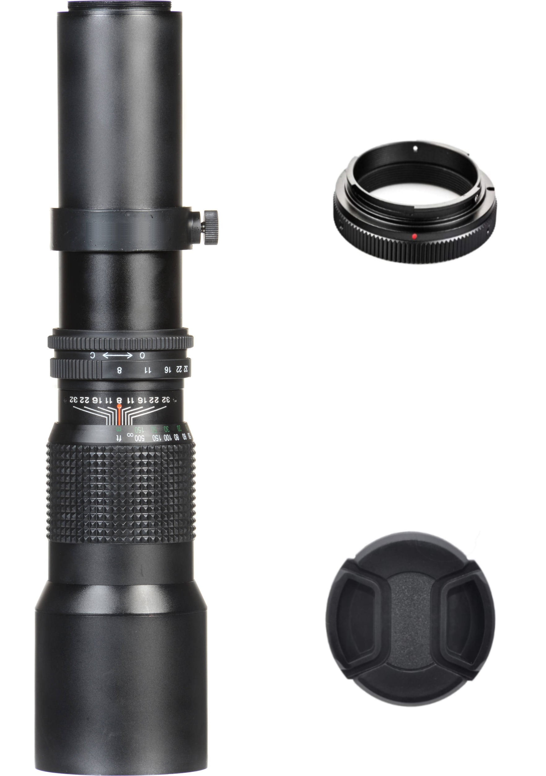 Vivitar 500mm f/8 Universal Manual Telephoto Lens & T-Mount For Canon ...