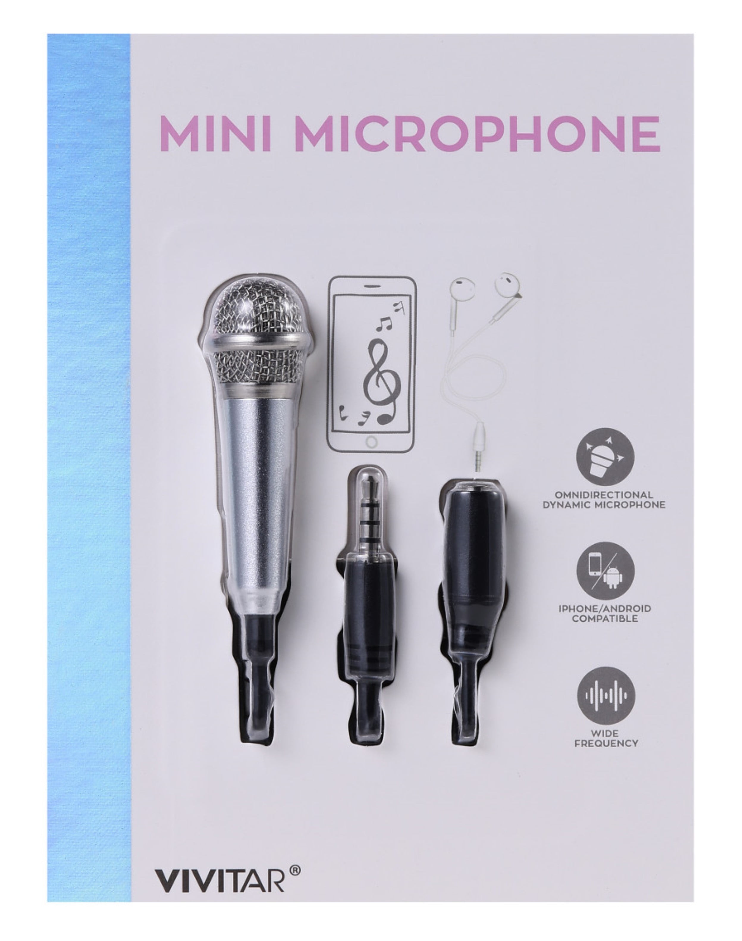 Vivitar Back to School Portable Mini Microphone, Product Length 1 inch ...