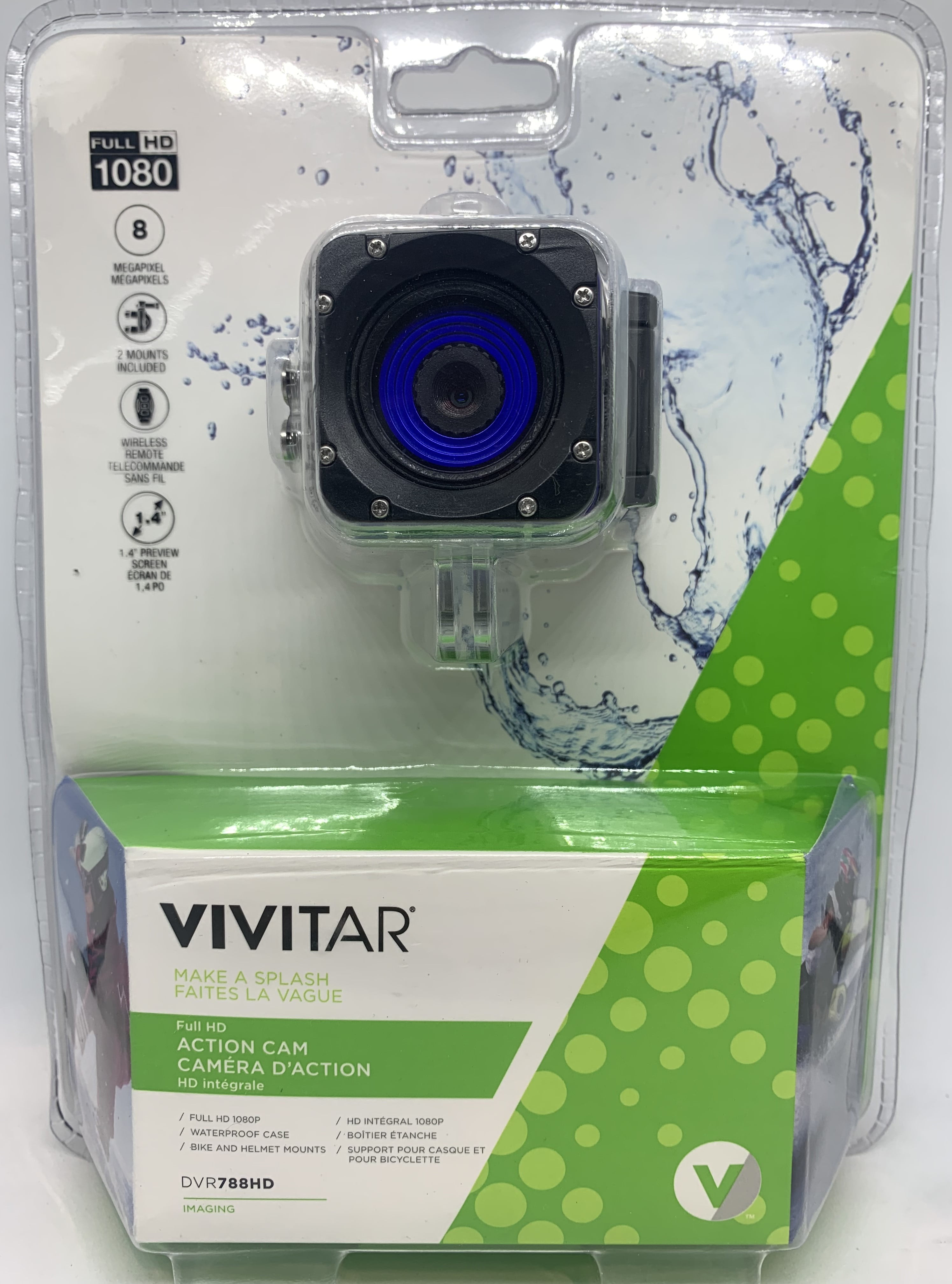 Vivitar DVR788-BLU Full HD 1080p 8 Megapixels Action Camera with ...