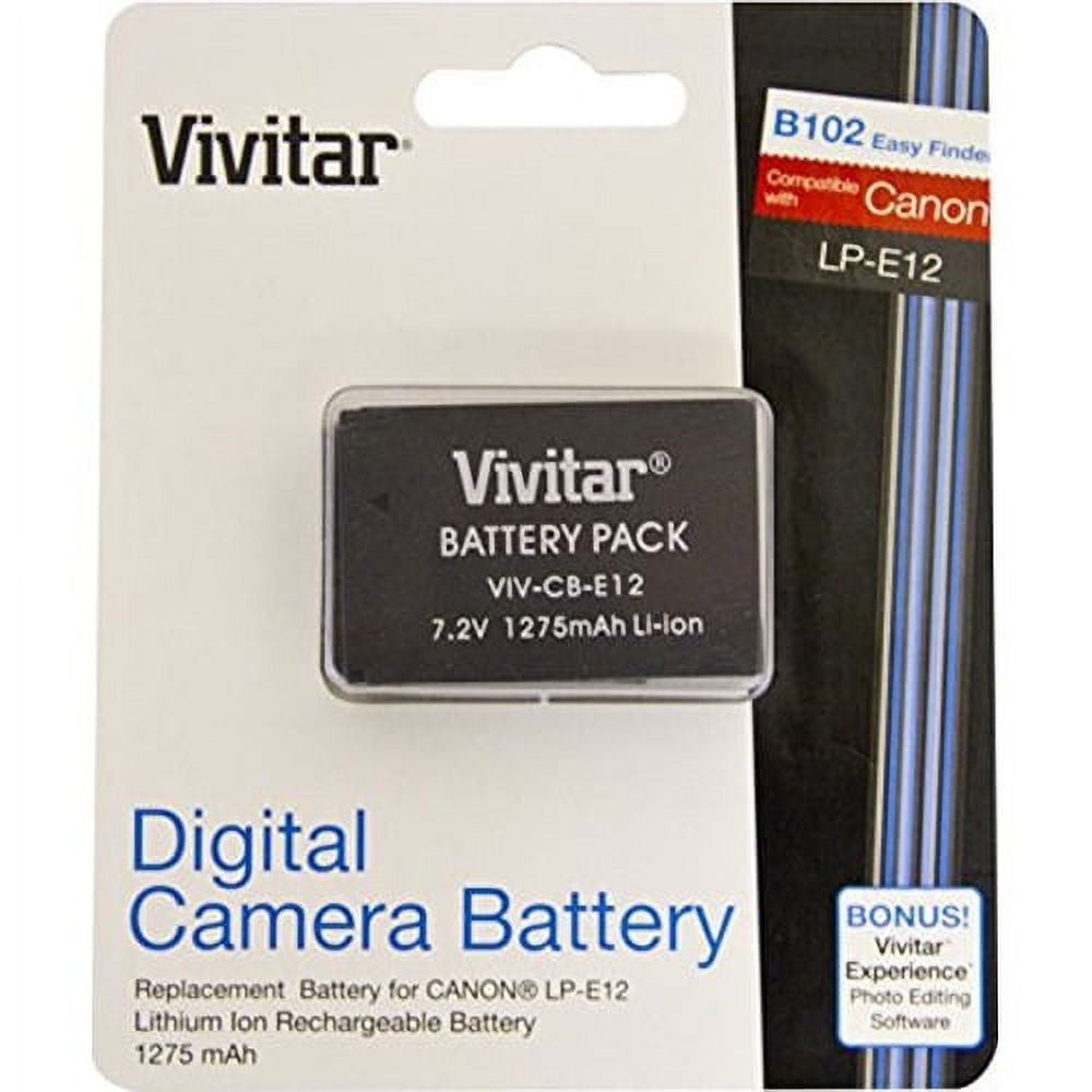 Vivitar Camera Pack VIV-CB-E12 Replacement Battery for Canon LP-E12 ...