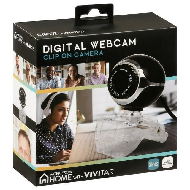 Vivitar VWC101-BLK Video Conference Webcam, Web Streaming, Live Digital ...