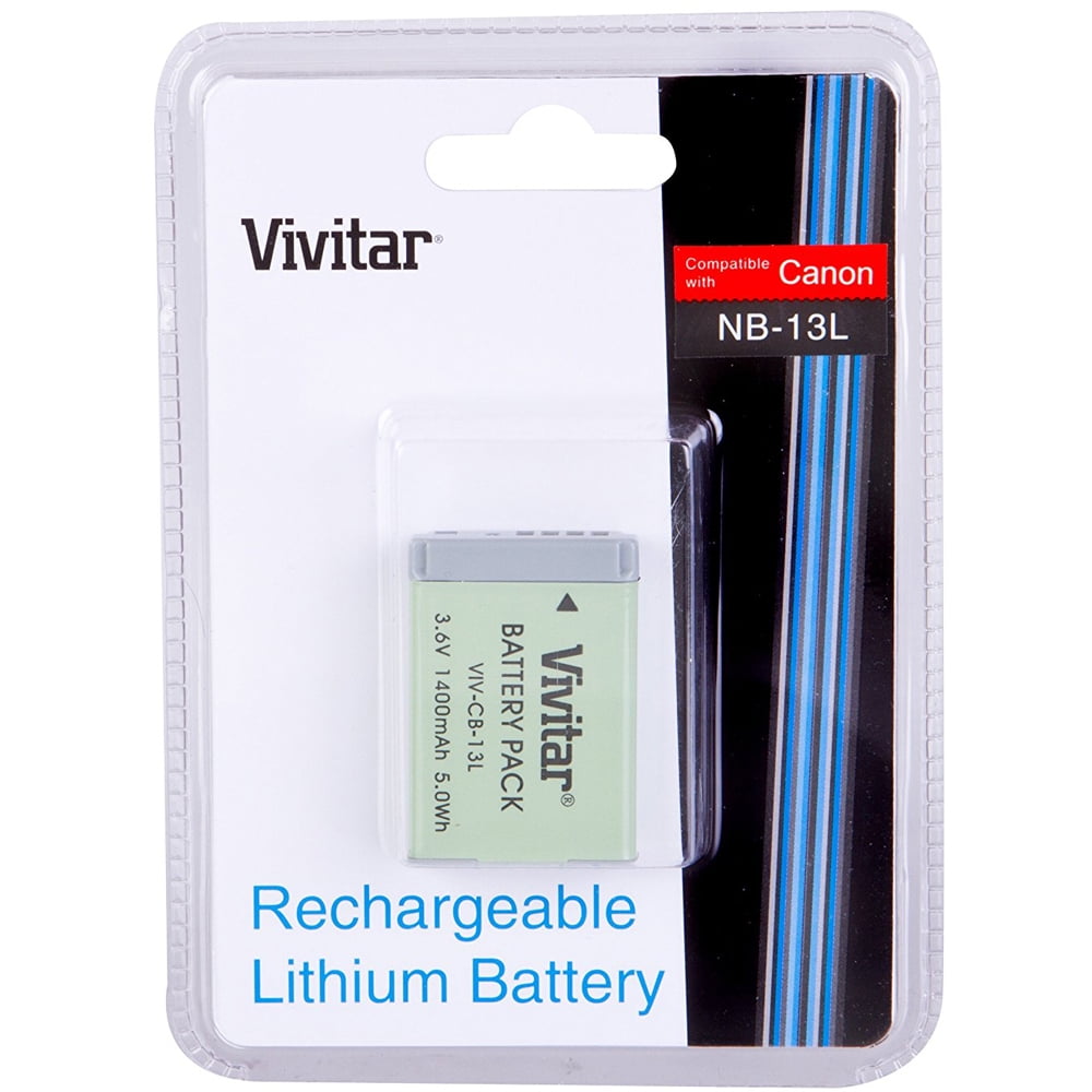 Vivitar VIV-CB-13L Li-On Battery for Canon NB-13L 1400Mah (White ...