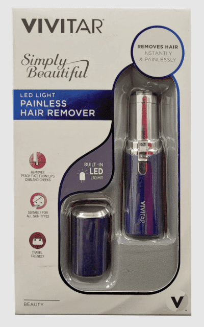 Vivitar LED Light Painless Hair Remover Compact Shaver Navy PG-V027-NVY ...