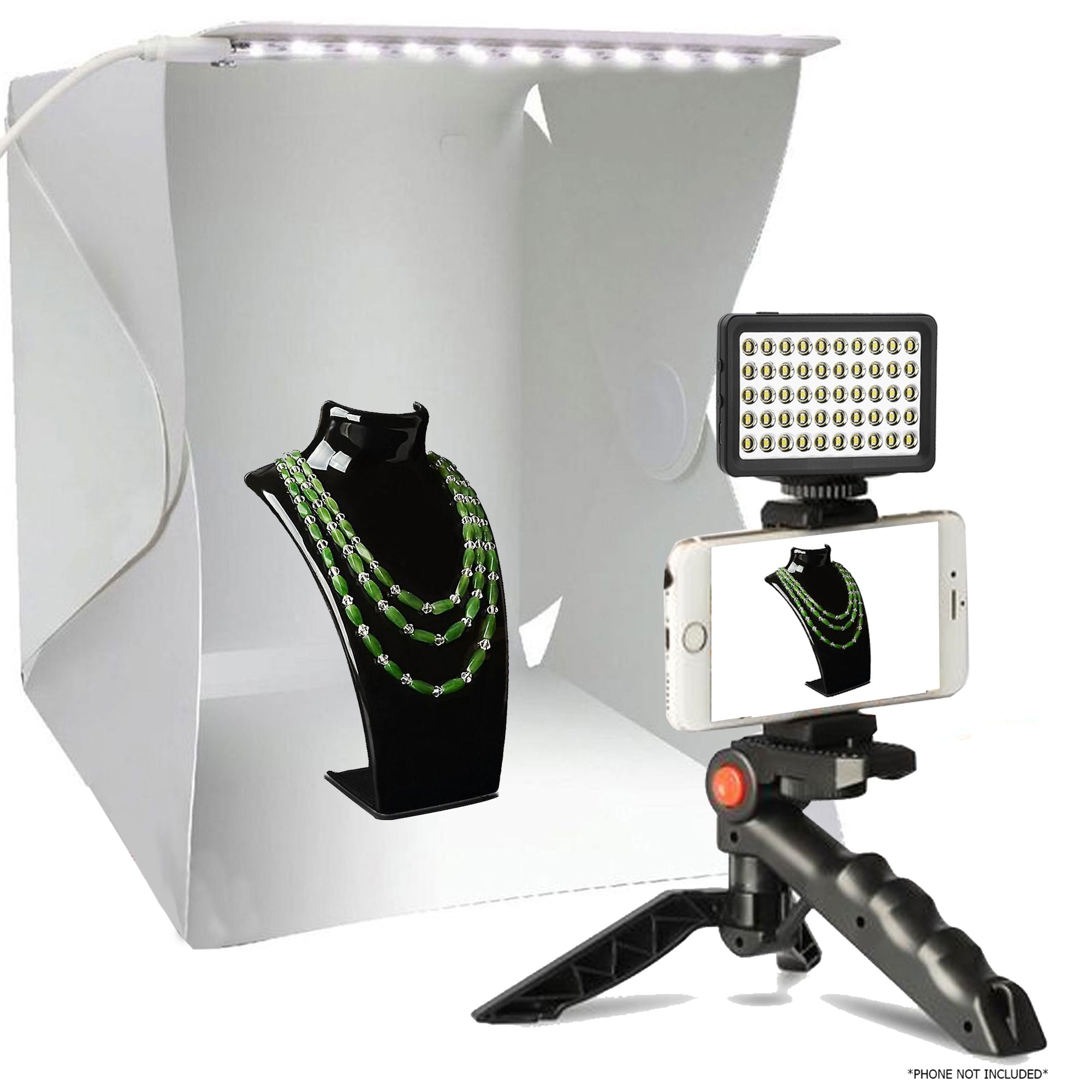 Vivitar Pistol Grip Tripod + LED Video Light Set For Simple Product ...