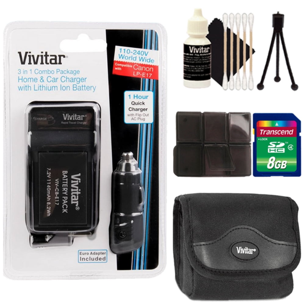 Vivitar (VIV-CBE17-KIT) Replacement Battery CANON LP-E17 Cleaning Kit ...