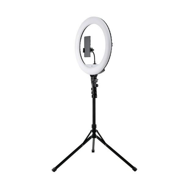 Vivitar VIV18RLWM 18-in White LED Ring Light Set with Adjustable 63-in ...
