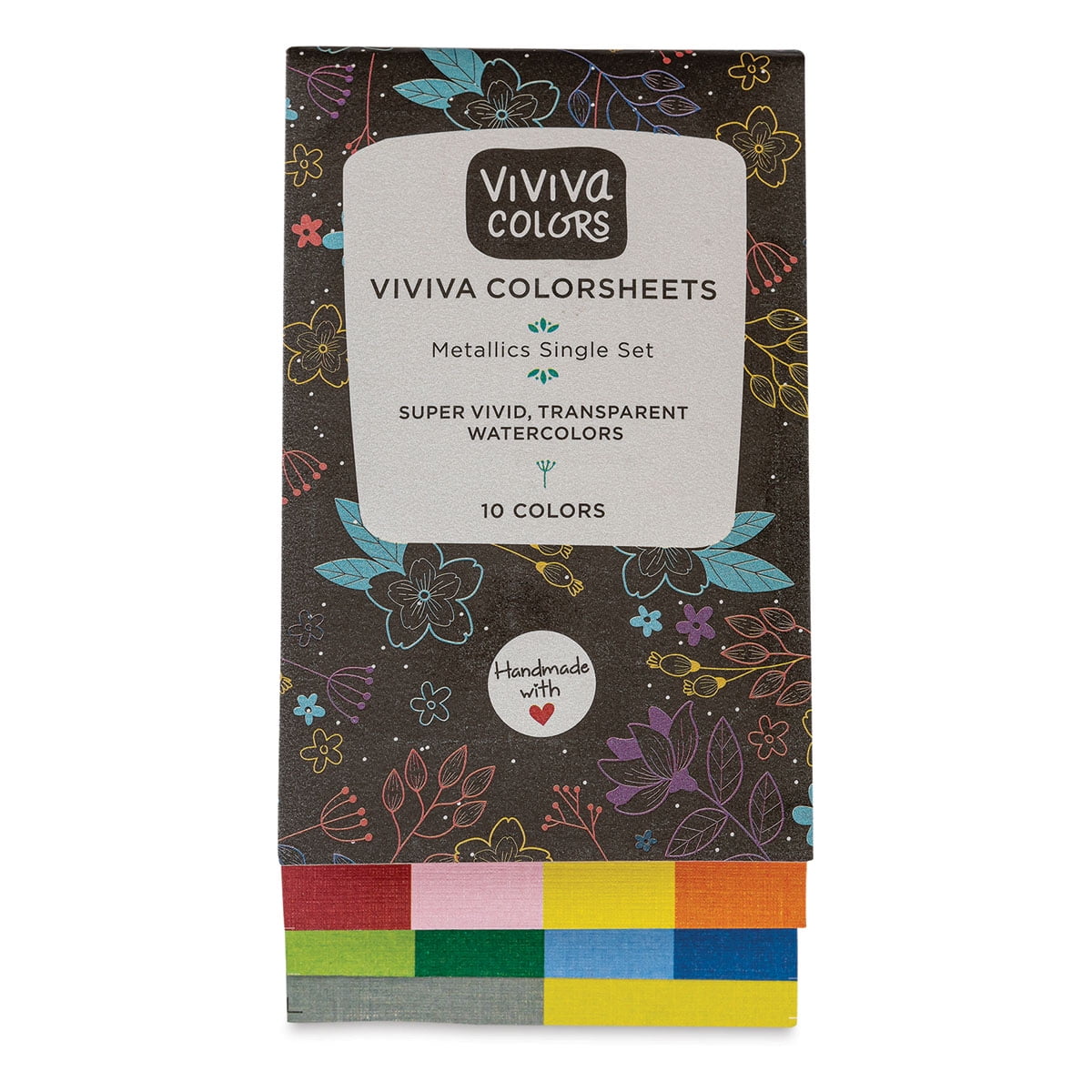 Viviva Colorsheet Watercolor Set, Metallic 10-Color Set - Walmart.com