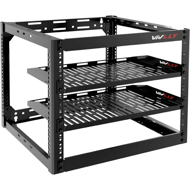 Vivlly Open Frame 10U Rack for Networking, Servers, Audio, and Video ...