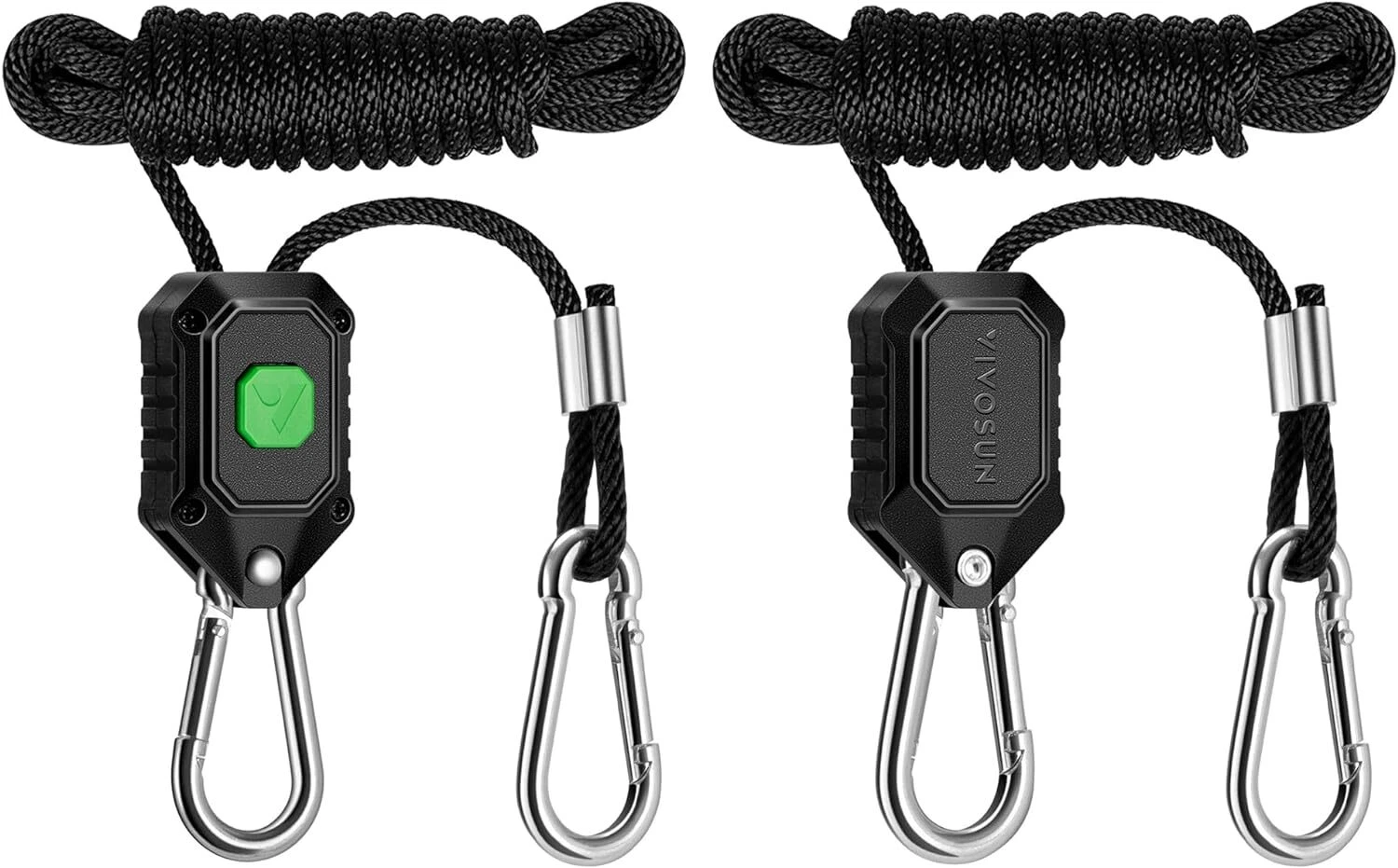 Vivosun Updated 1-Pair 1/8 Grow Light Rope Hanger Ratchet Reflector ...