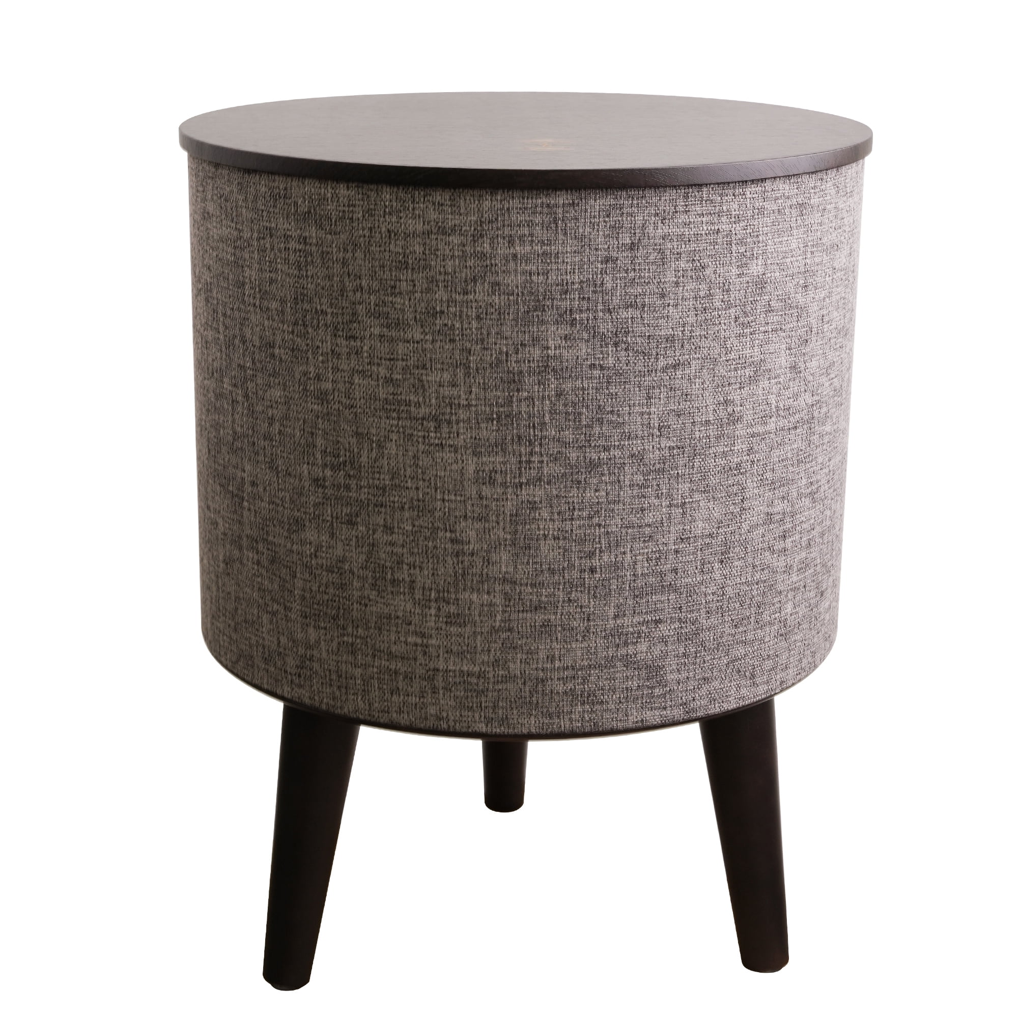 Vivzone Round Bluetooth Subwoofer Speaker Wood End Table with Wireless ...