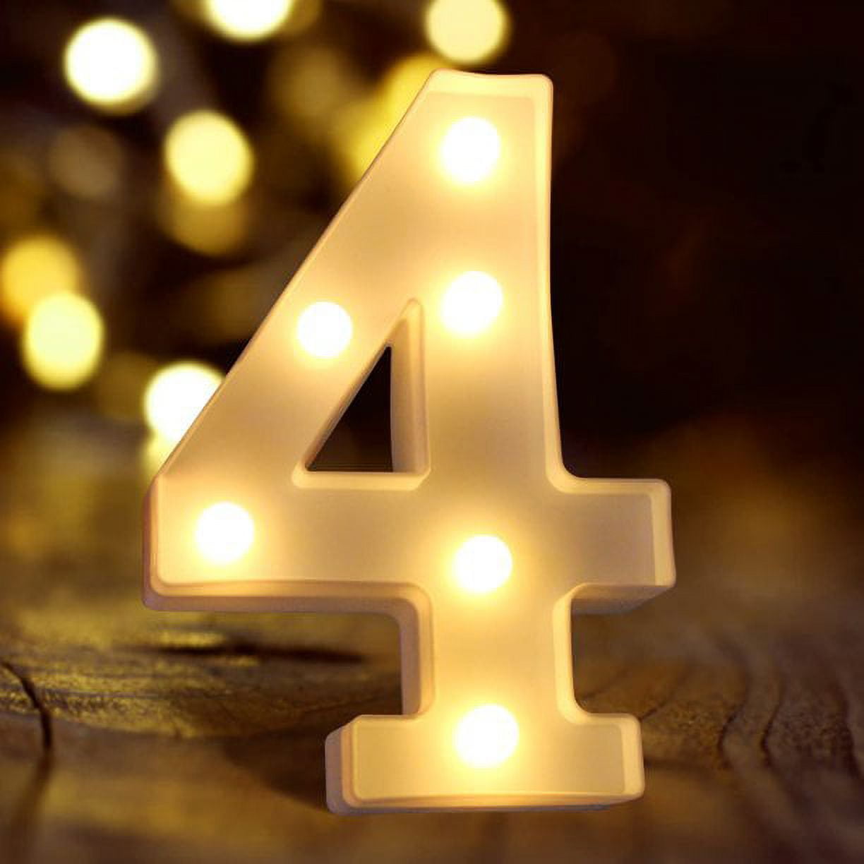 Viworld 0-9 Number LED Lights, Light Up Number Sign Battery Operated ...