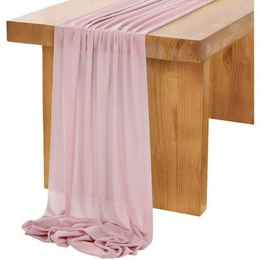 Hneeds Chiffon Table Runner Dusty Blue for Wedding, Birthday Parties ...