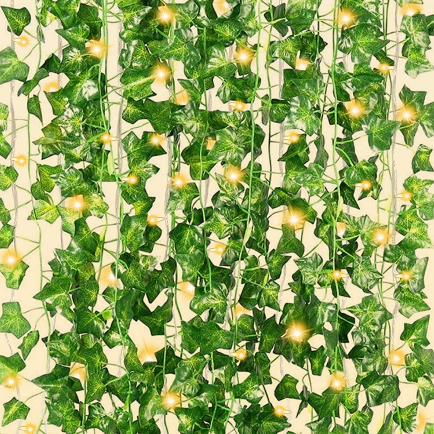 Viworld 12 Strands 84Ft Artificial Ivy Garland,Fake Ivy Garland Vines ...