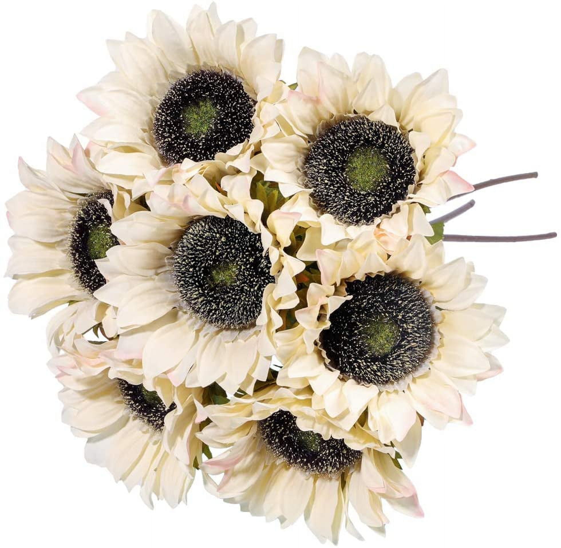 Viworld 12PCS Sunflowers Artificial Flowers 17" Long Stem Tall ...