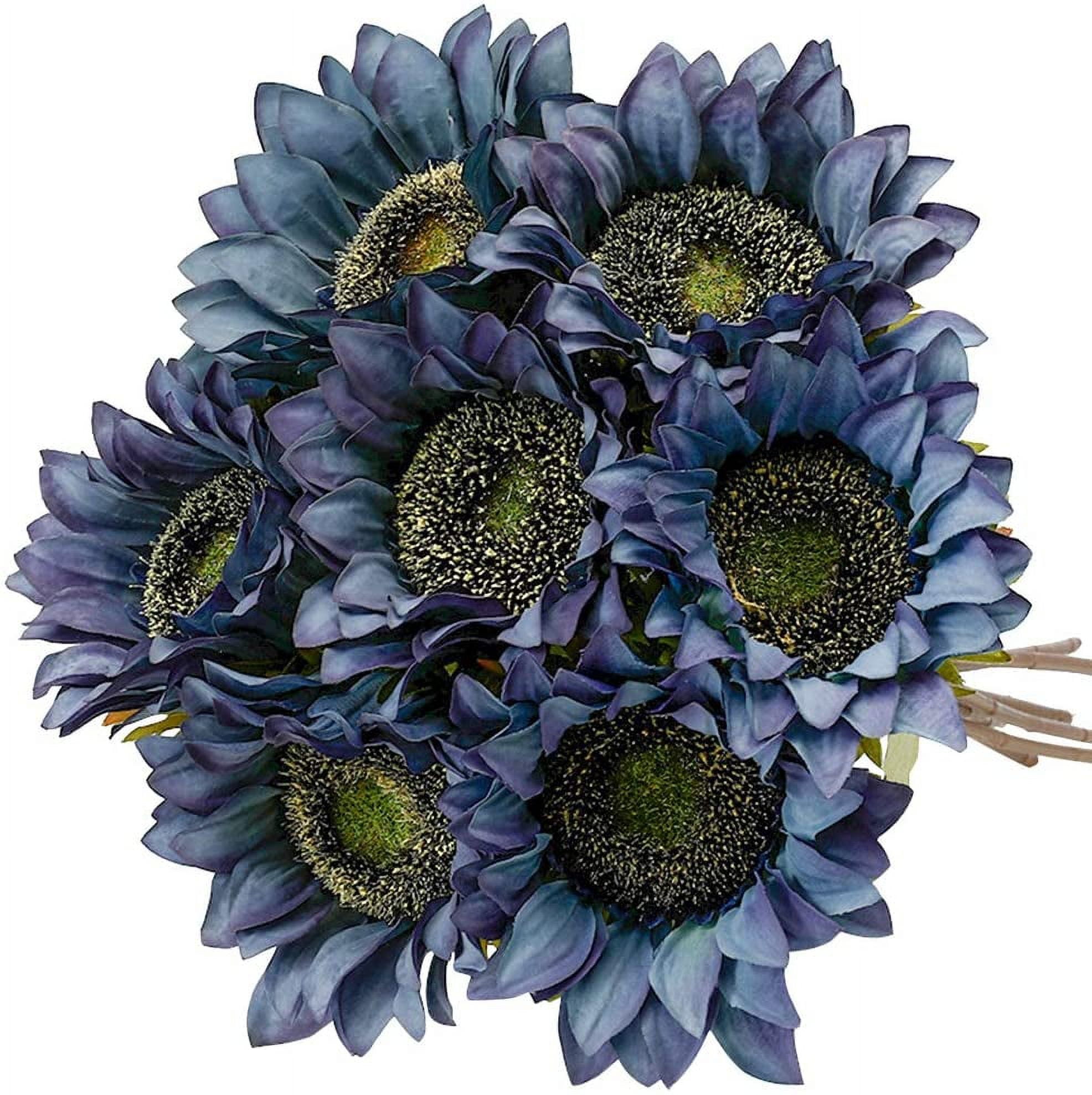 Viworld 12PCS Sunflowers Artificial Flowers 17" Long Stem Tall ...