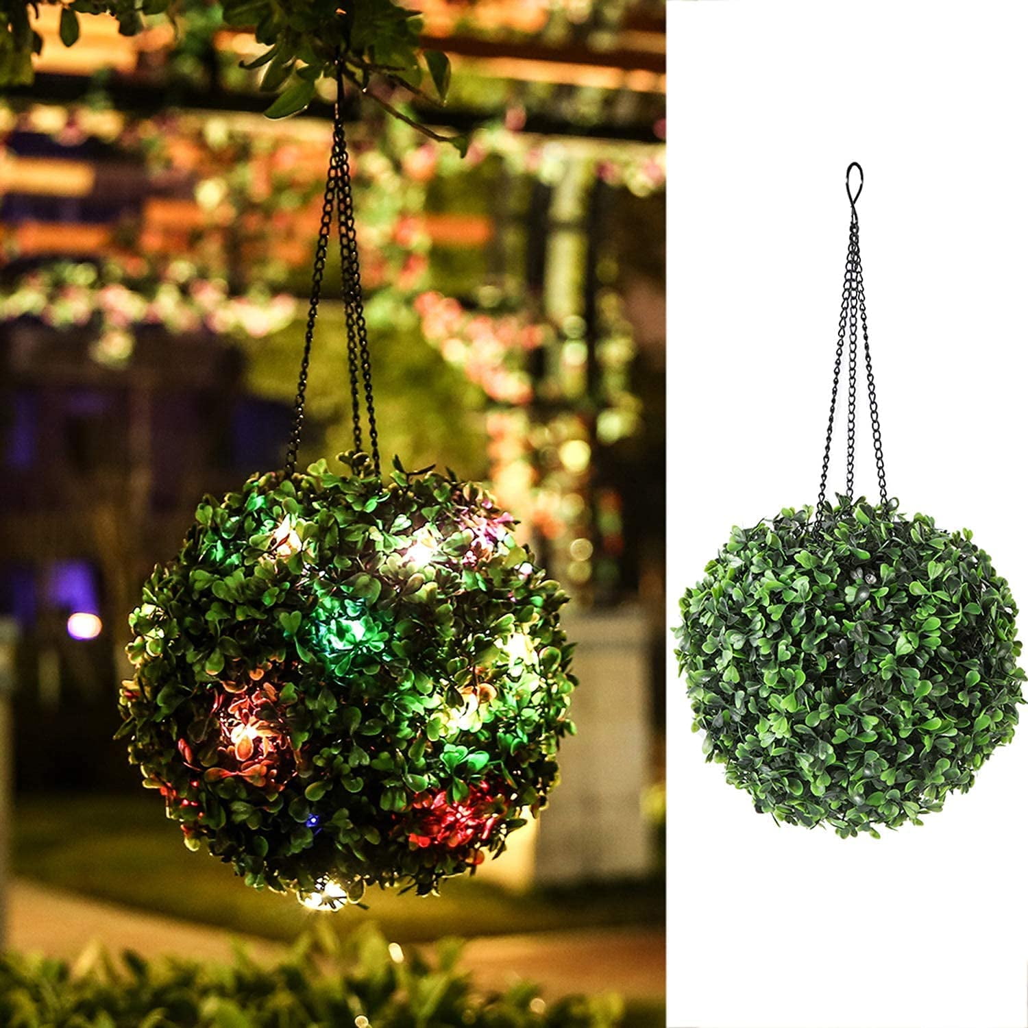 Viworld 2 Pack Hanging Solar Lantern Lights Outdoor - Waterproof Garden ...