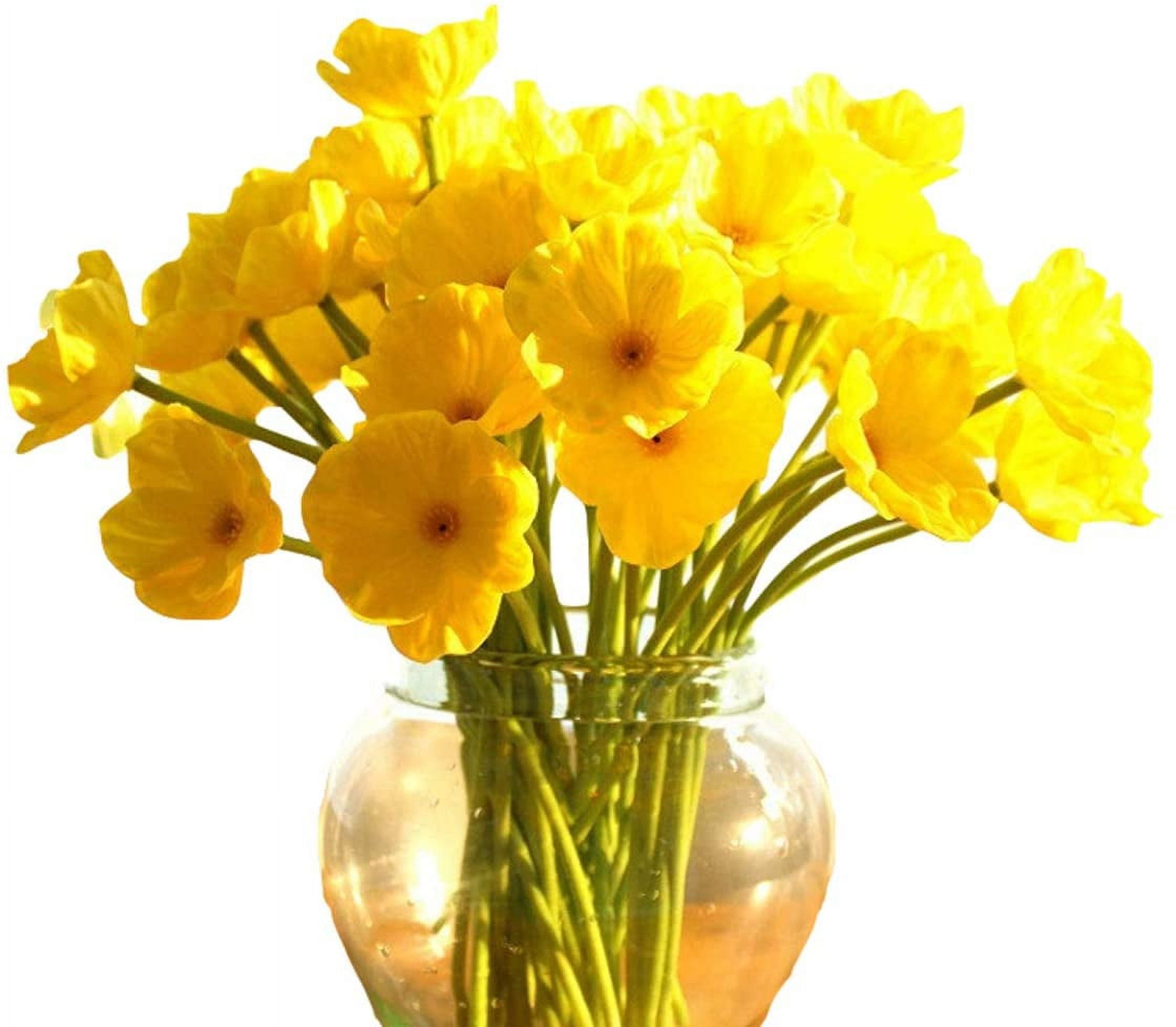 Viworld 20 PCS Fresh Artificial Mini Real Touch PU/Latex Corn Poppies ...