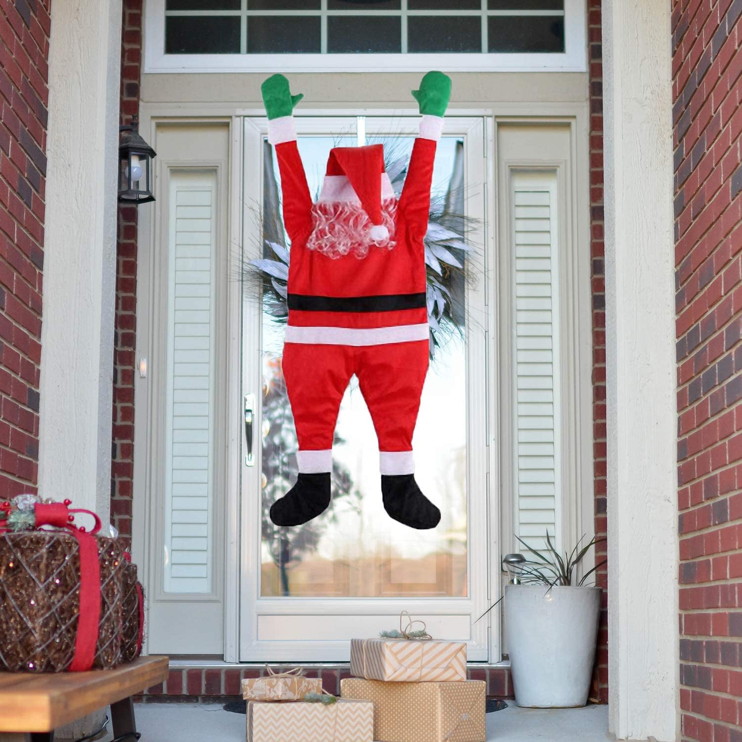 Viworld 42 Inch Christmas Hanging Santa Claus Decoration, Life Size ...