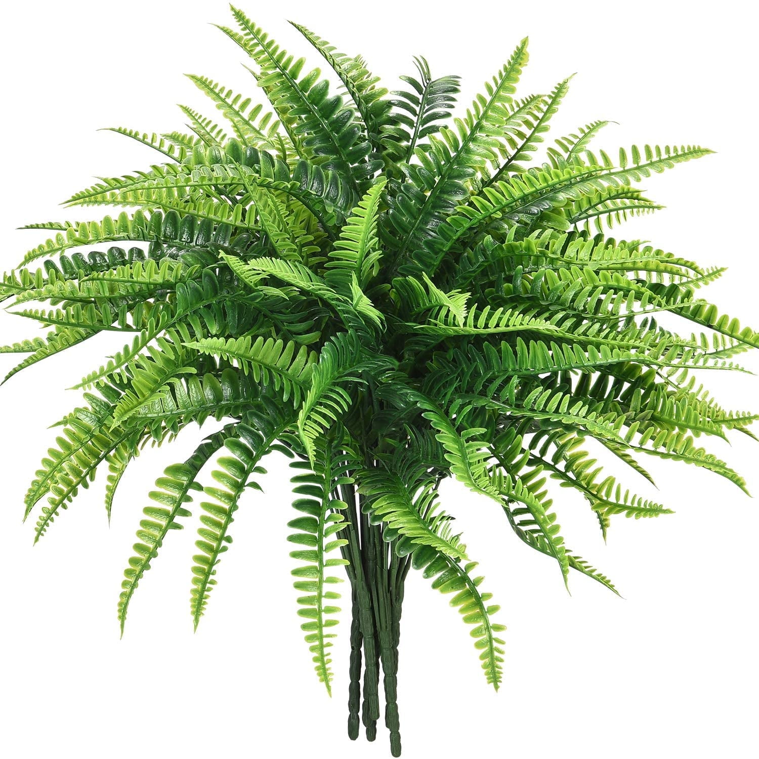 Viworld 4Pack Artificial Persian Fern, Fake Boston Fern Greenery Faux ...
