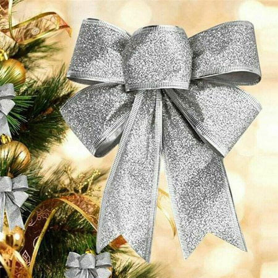 Viworld 5/10Pcs Large Bow Christmas Tree Bowknot Ornaments Party Gift ...