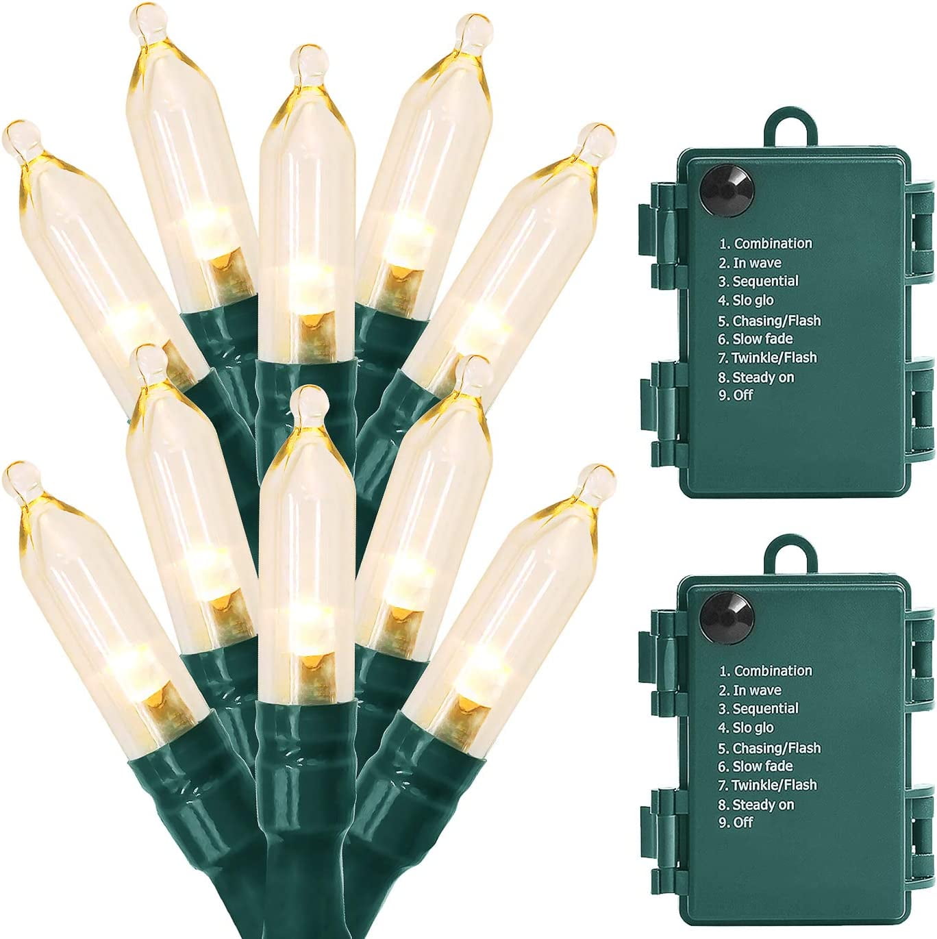 Viworld 50 LED String Lights, Battery Operated, 8 Modes & Timer ...