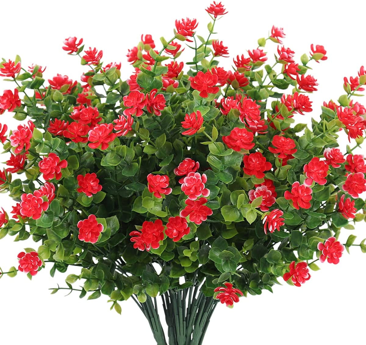 Viworld 6 Bundles Artificial Plant UV Resistant Fake Stems Plants, Faux ...