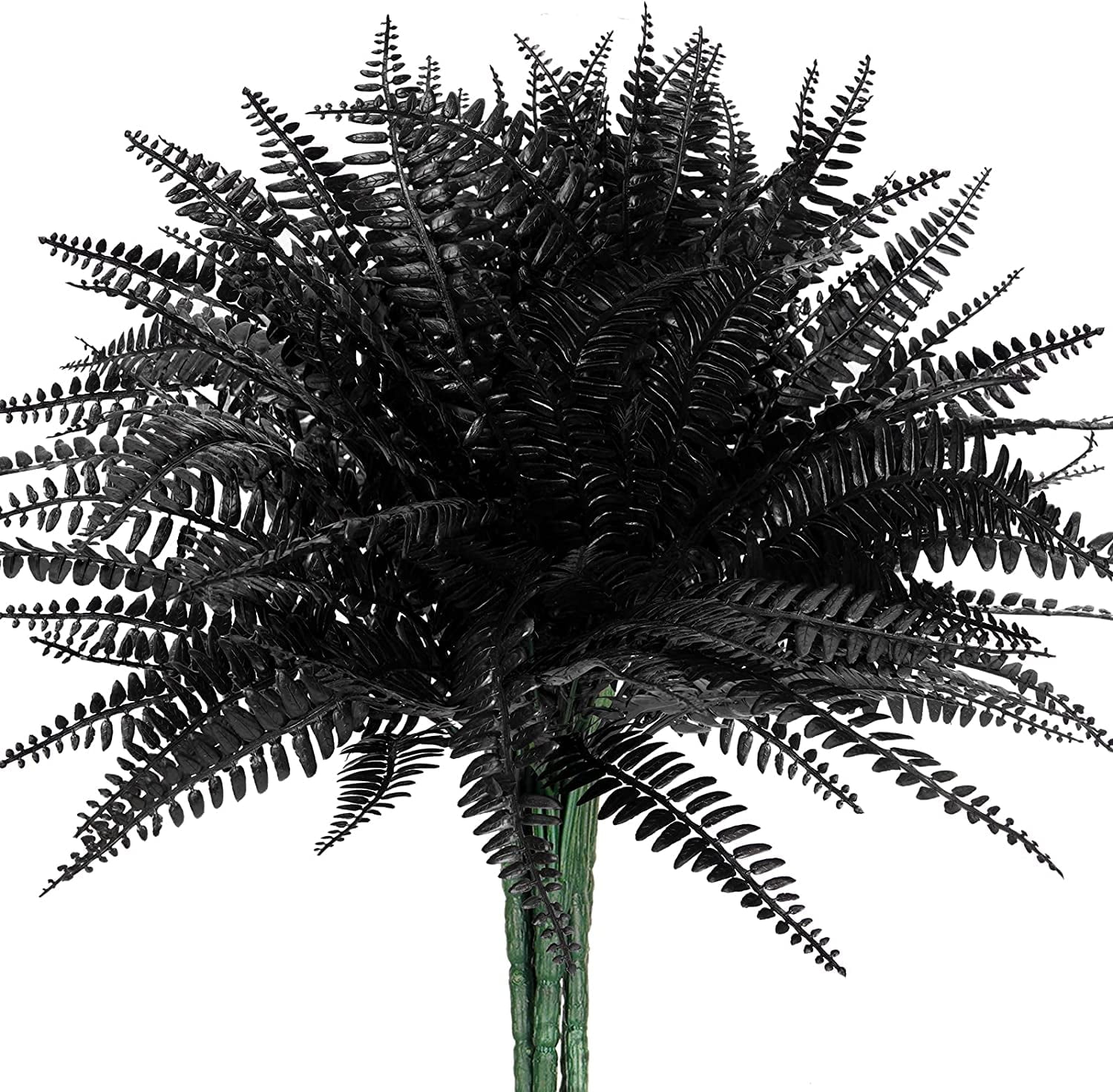 Viworld 6Pack Artificial Black Boston Fern, Fake Persian Fern Faux ...