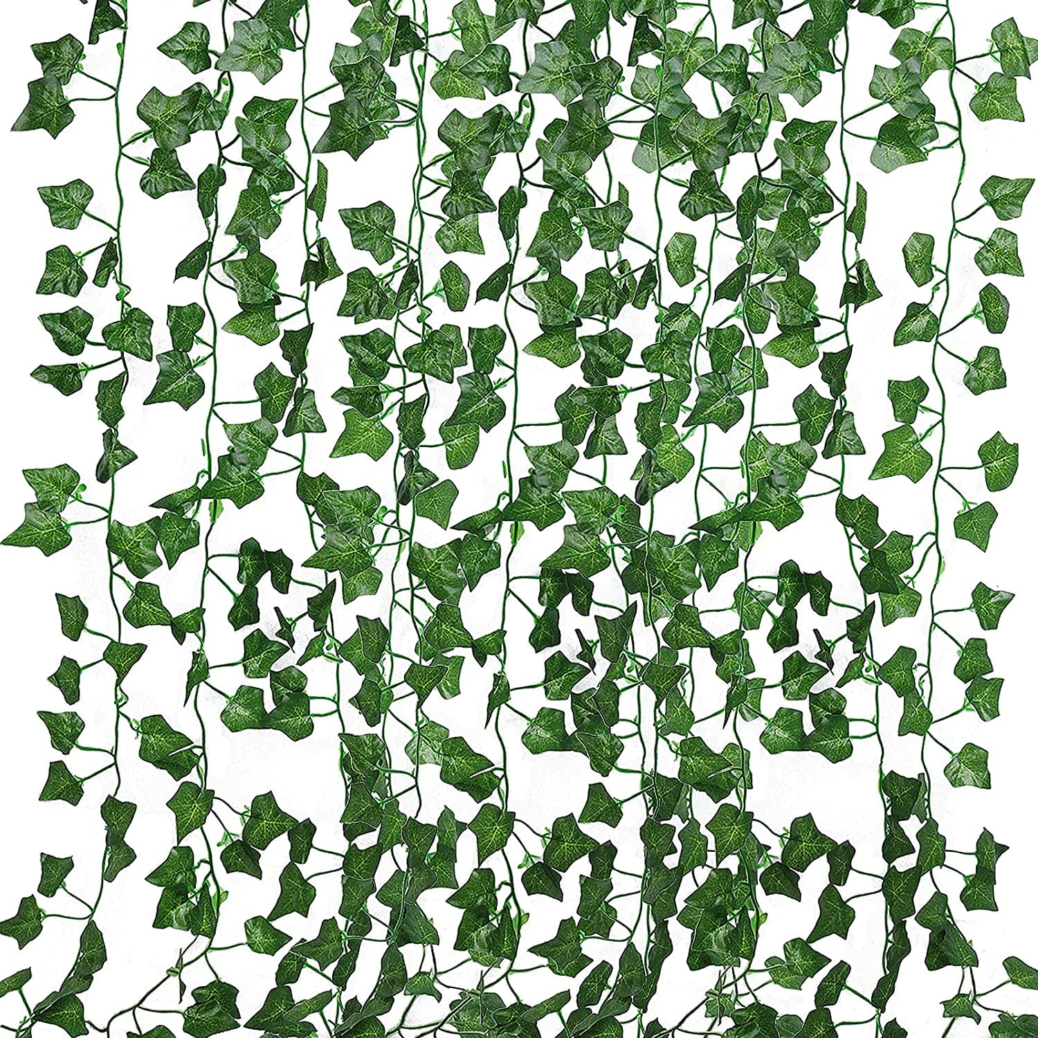 Viworld 86 FT 12 Strands Artificial Ivy Fake Greenery Leaf Garland ...