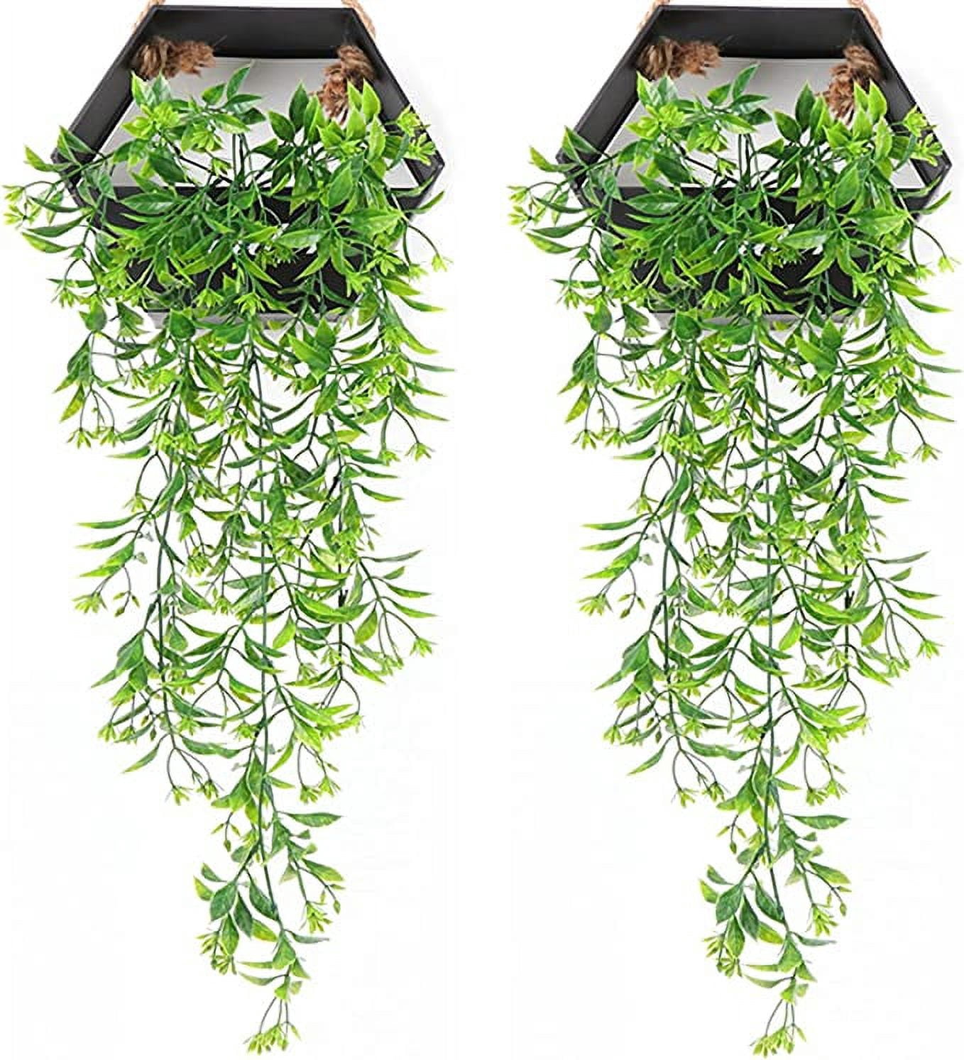 Viworld Artificial Hanging Ivy, Vine Plastic Plants Grass Leaves ...