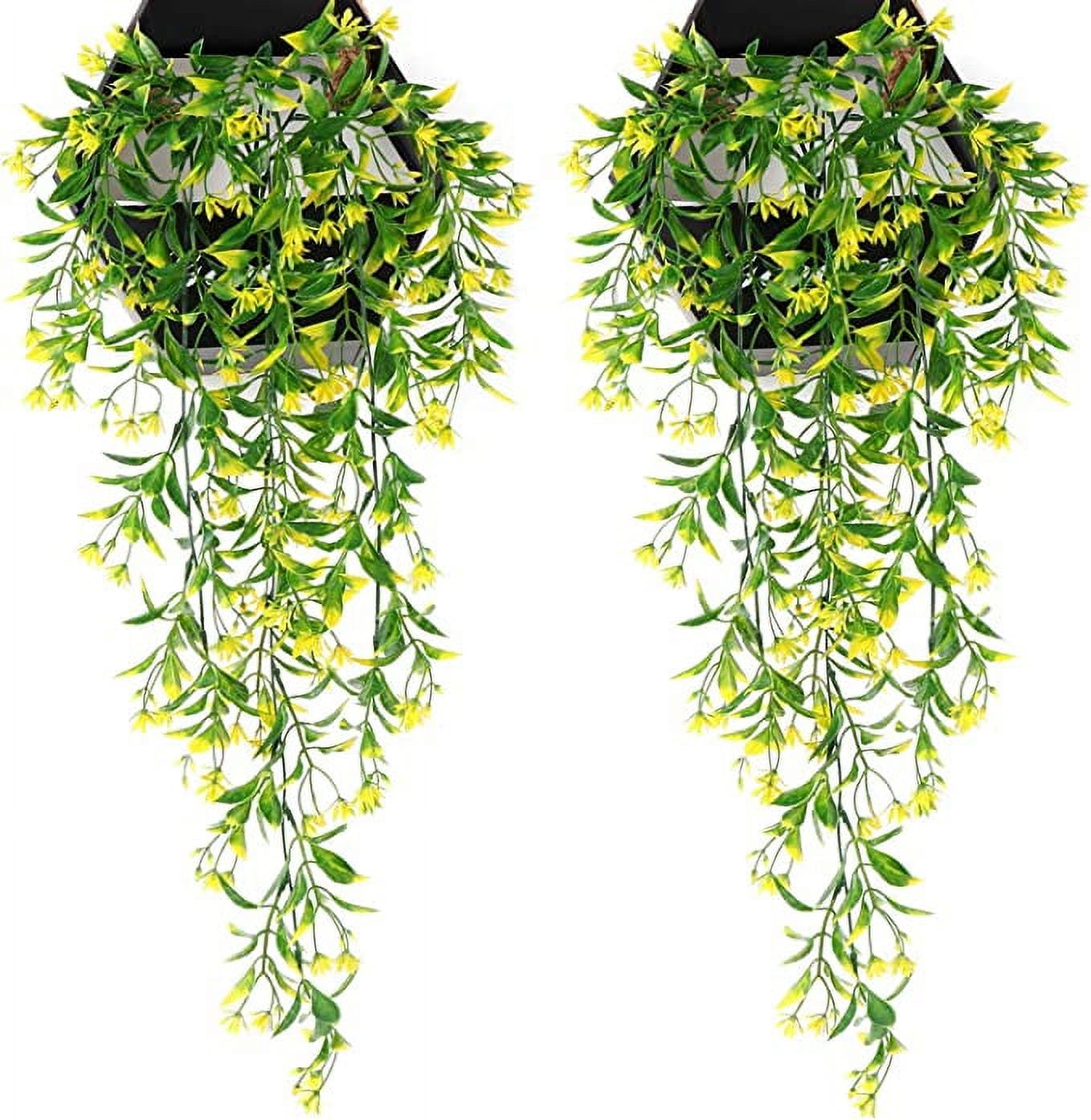 Viworld Artificial Hanging Ivy, Vine Plastic Plants Grass Leaves ...