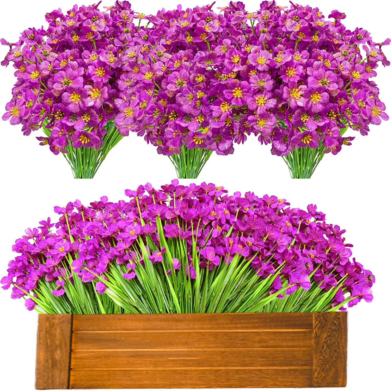 Viworld Artificial Spring Flowers Outdoor, 20 Bundles Yellow Fake ...