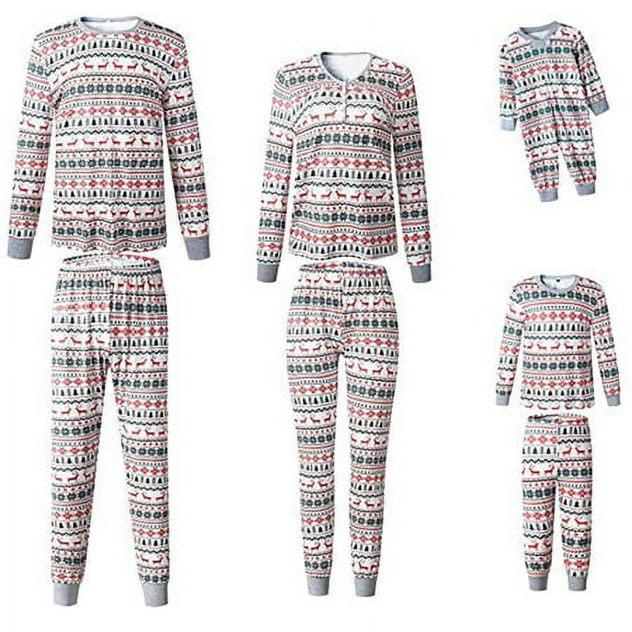 Viworld Christmas Family Matching Pajamas Set Women Men Boy Girl Baby ...