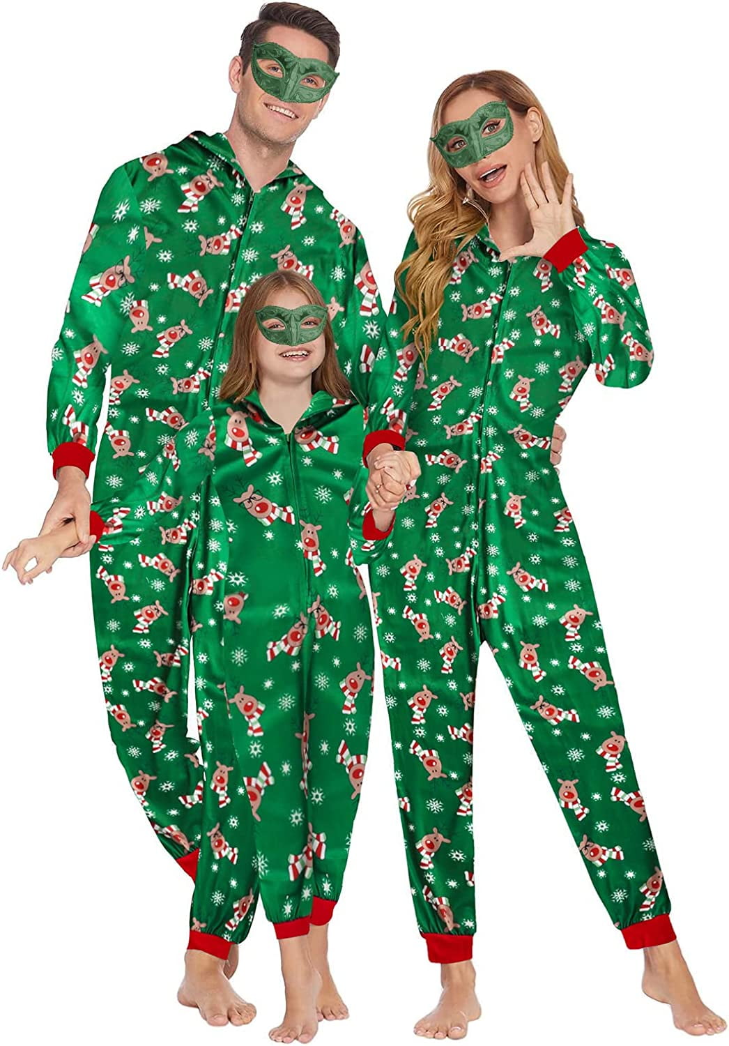 Viworld Christmas Matching Family Hoodie Pajamas Set Festival One Piece ...