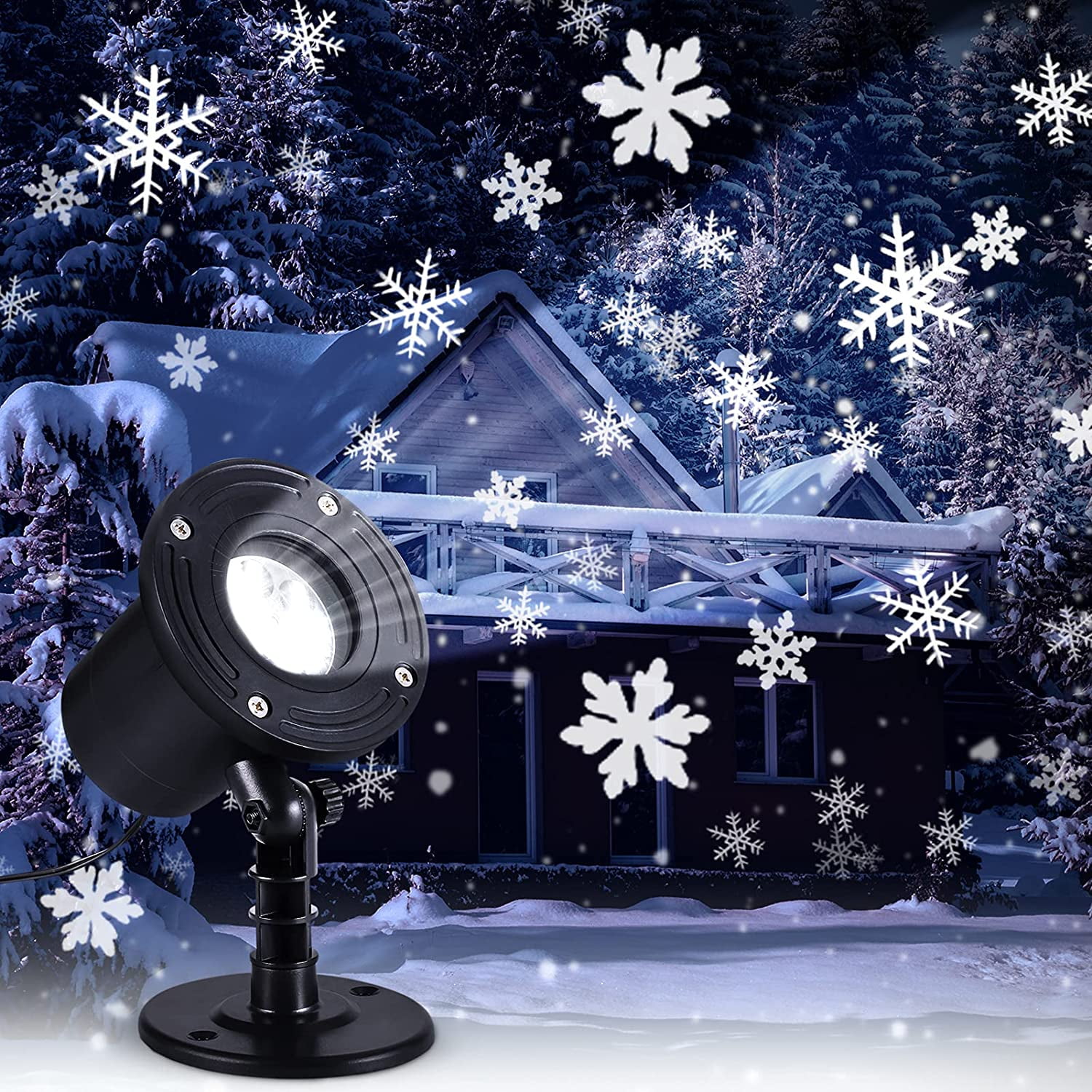 ‎Viworld Christmas Snowflake Projector Lights Outdoor, Holiday ...