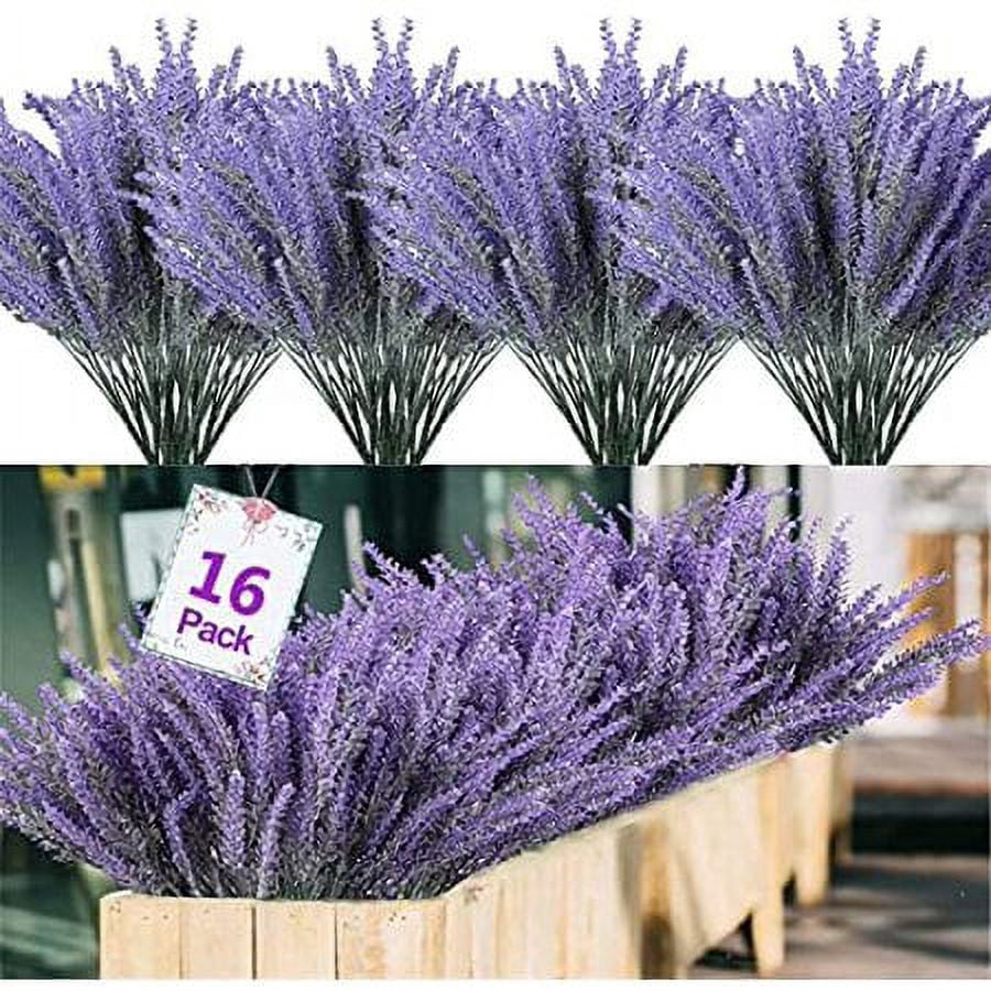 Viworld Fake Flowers Artificial Lavender Faux Plastic Plants for Home ...