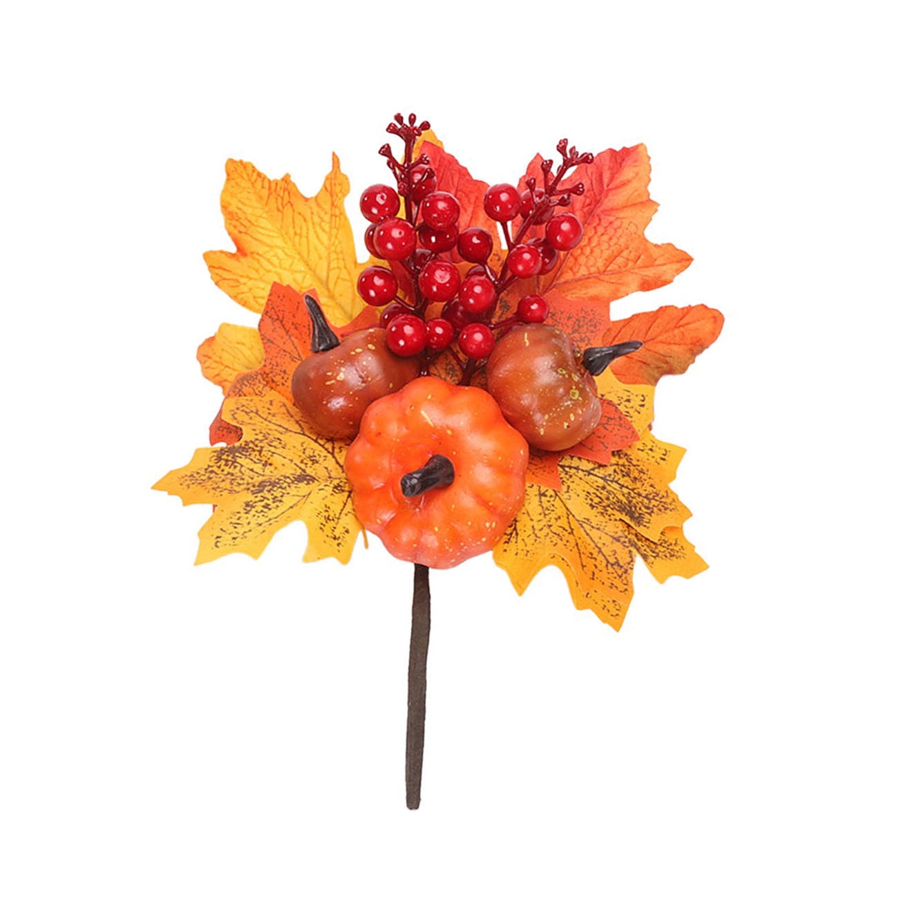 Viworld Fake Maple Leaves Branch for Autumn, Artificial Berry Picks ...