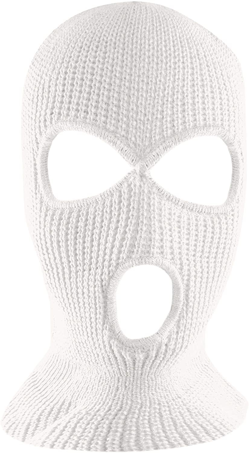 Viworld Knit Sew Acrylic Outdoor Full Face Cover Thermal Ski Mask One ...
