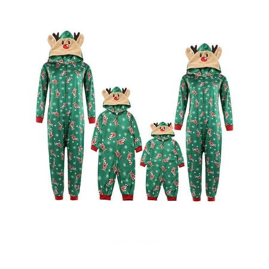 Viworld Matching Family Christmas Pajamas Set Hoodie Pajamas Reindeer ...